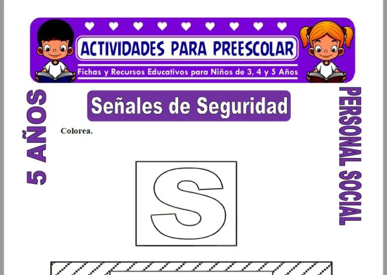 Señales de Seguridad para Niños de 5 Años | Actividad Preescolar – 2025